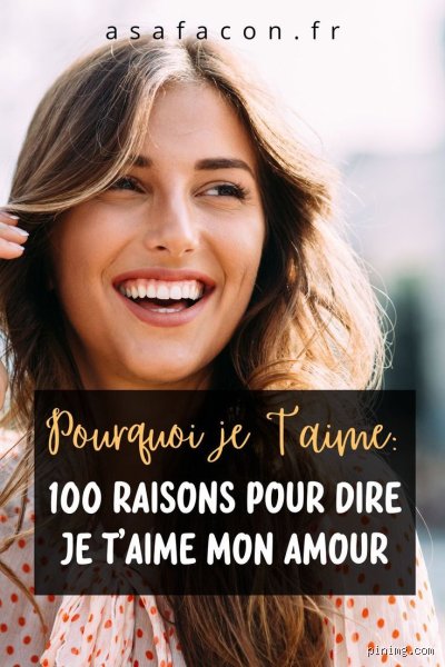 Pourquoi il me dit souvent je t'aime