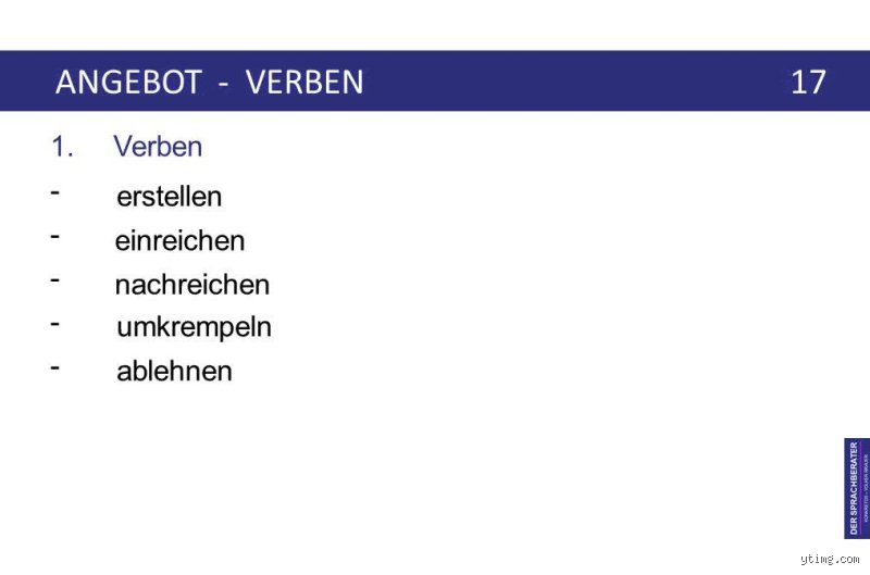 Welches Verb passt zu Angebot?