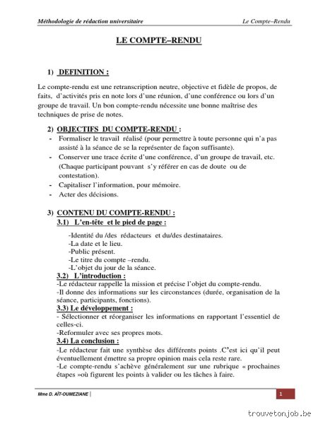 Comment résumer un compte rendu