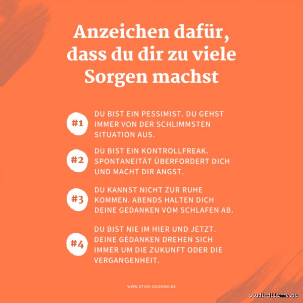 Was kann man machen, wenn man sich zu viele Sorgen macht?