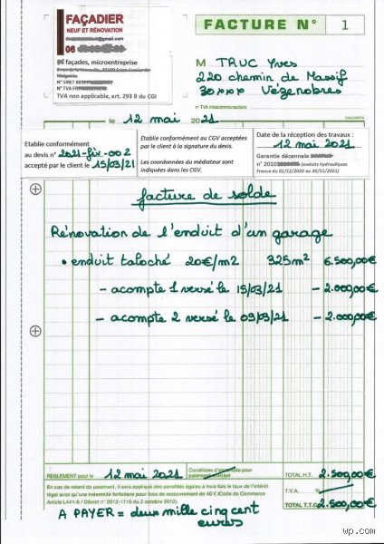 Puis-je exiger une facture papier