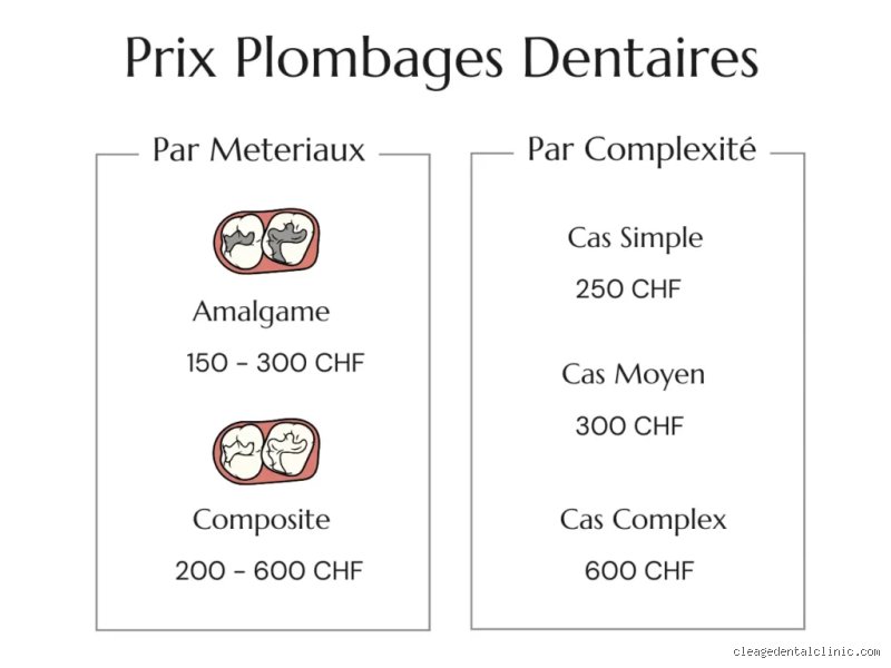 Quel est le prix d'un plombage chez le dentiste
