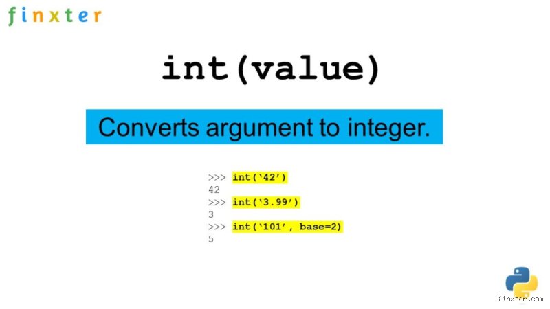 Comment utiliser int en Python