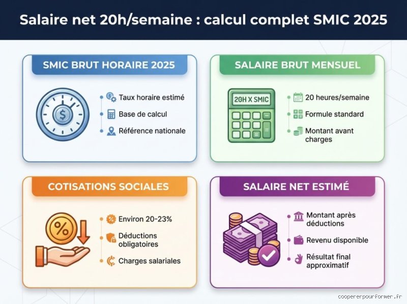 Quel salaire net pour 20 heures par semaine