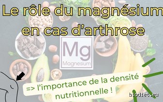 Quel magnésium pour arthrose