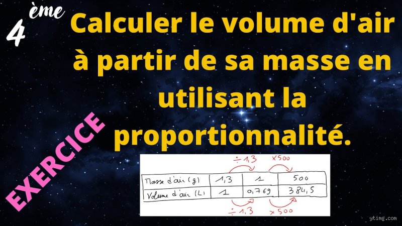 Comment calculer le volume d'air