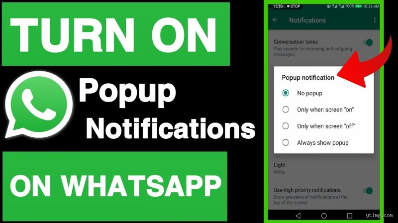 C'est quoi les notifications Pop-up de WhatsApp