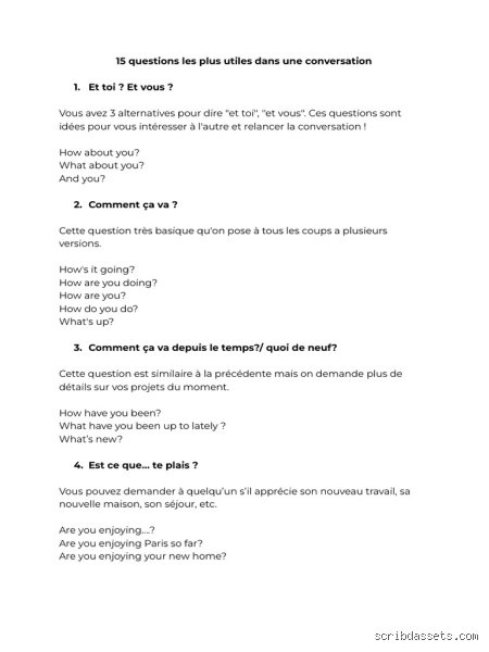 Quel question poser pour relancer une conversation