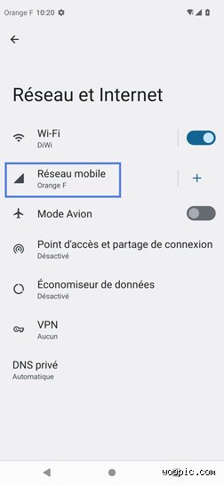 Comment activer le réseau Orange