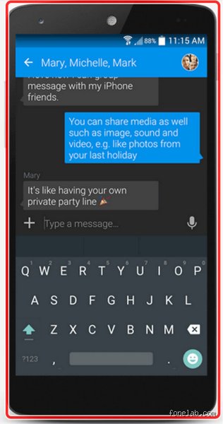 Comment imprimer un message de mon portable